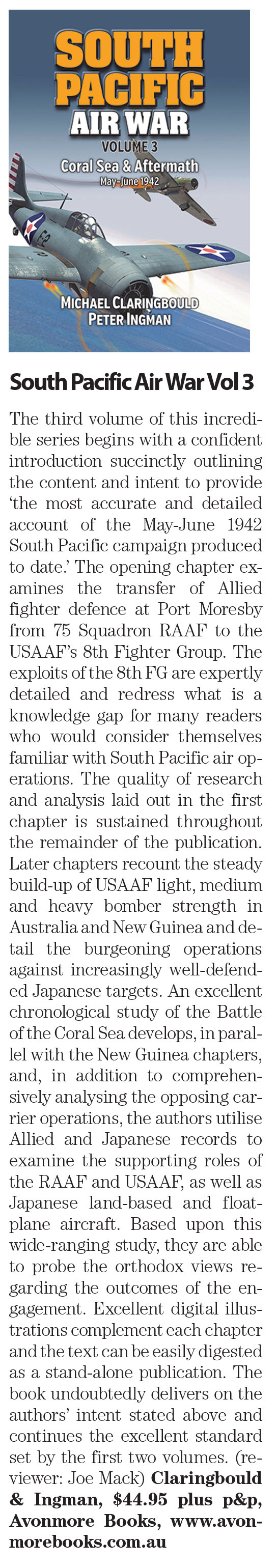 South Pacific Air War Volume 3 Coral Sea & Aftermath May-June 1942